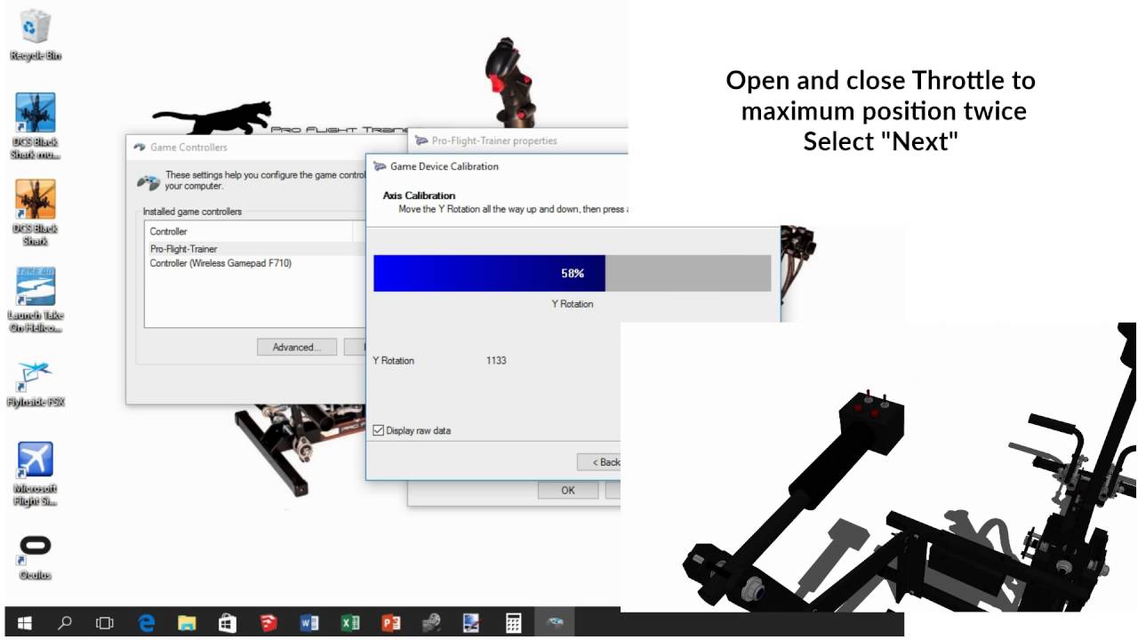Pro Flight Trainer - Calibrating the controls under Windows 7 8 8 1 and ...