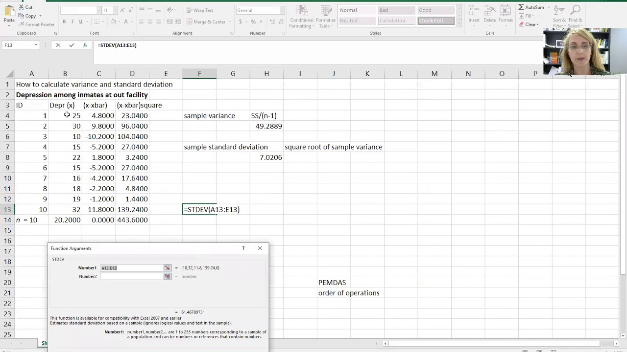 Quick And Easy Way To Calculate Standard Deviation Using Excel Video 3 quick-and-easy-way-to-calculate-standard-deviation-using-excel-video-3