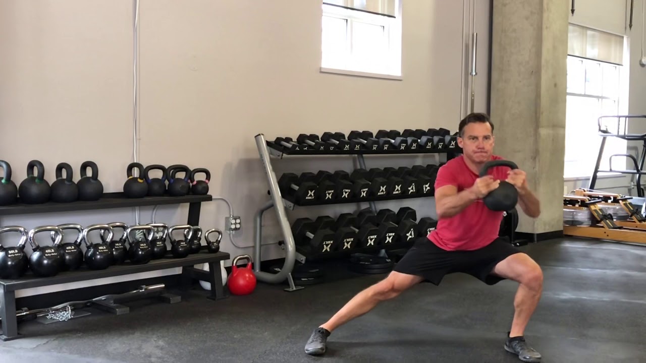 Kettlebell Side Lunge Press Out - YouTube