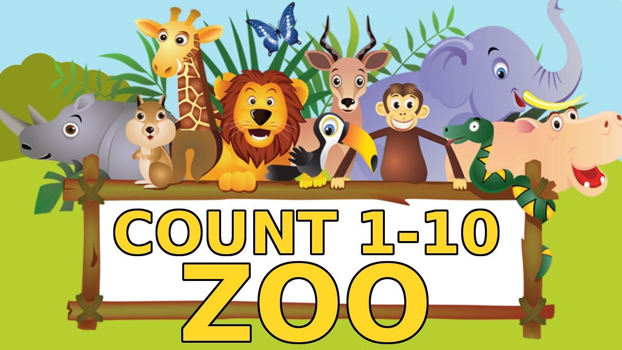 Learn to Count from 1 to 10 at the Animal Zoo for Children - YouTube