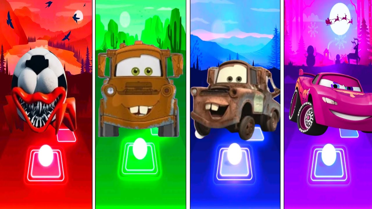 McQueen Eater Red 🆚 Tow Mater 🆚 Rusty Tow Mater 🆚 Lightning McQueen ...