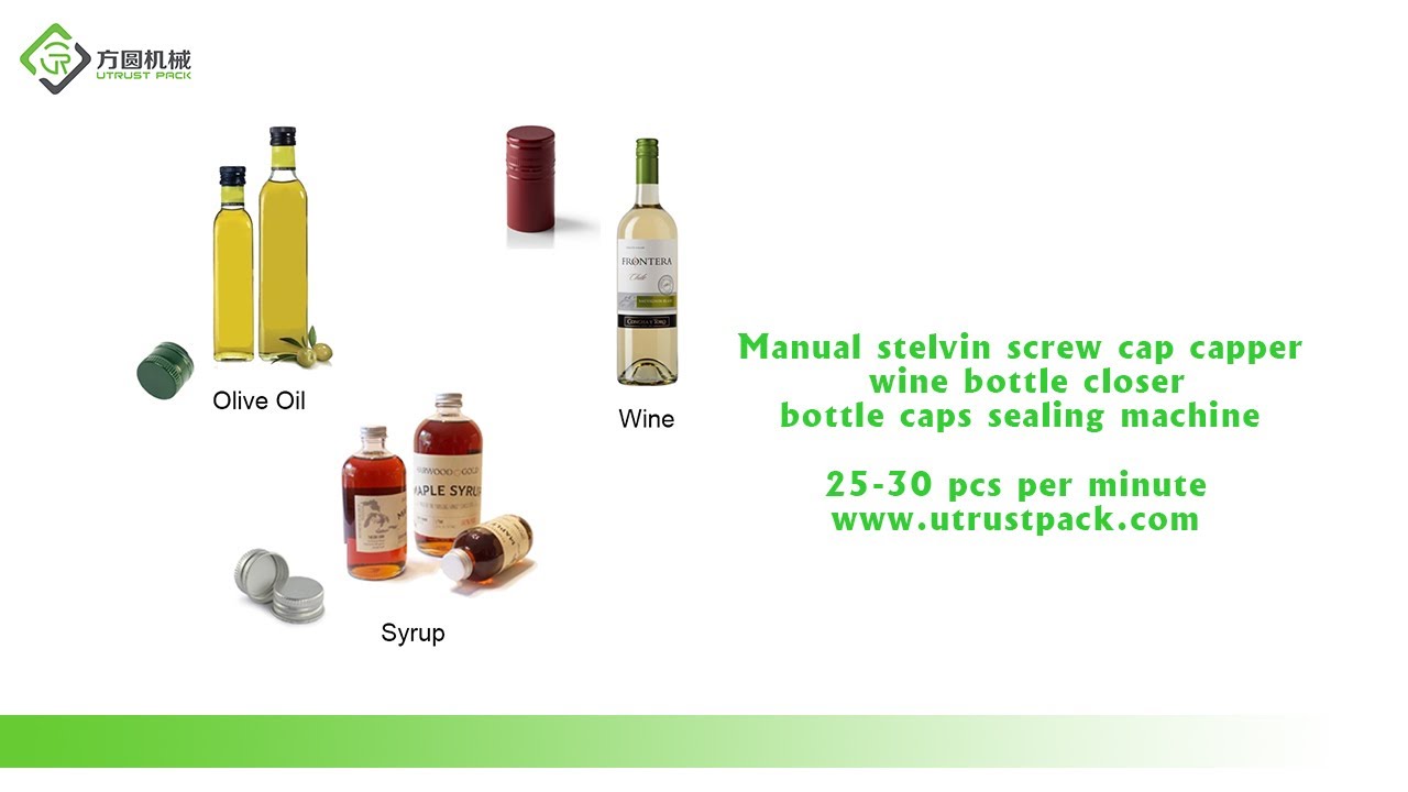 Manual stelvin screw cap capper/ wine bottle closer/bottle caps sealing ...