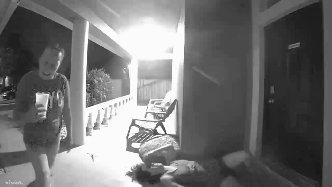 This is what happens when my 6 year old trys to lock me out the house ...