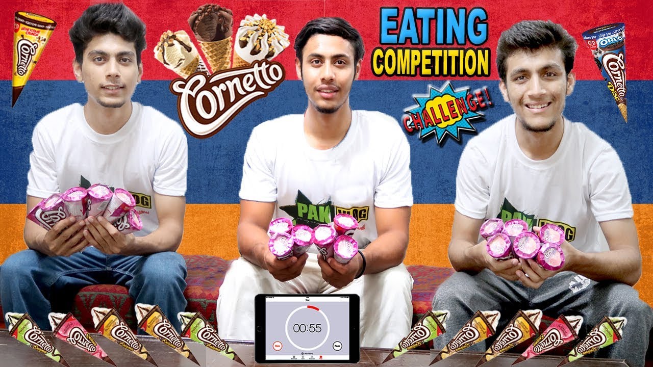 18 Cornetto Ice Cream Eating Challenge | Cornetto Ice Cream Eating ...