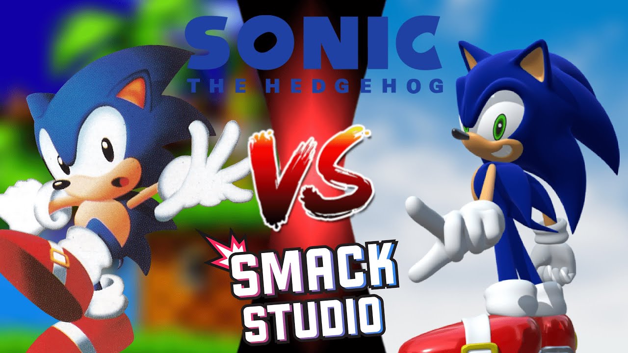 genesis sonic vs. SA sonic (smack studio) - YouTube