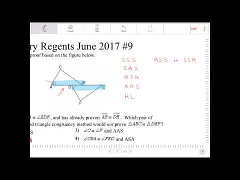 NYS Geometry Regents June 2017 question 9 - YouTube