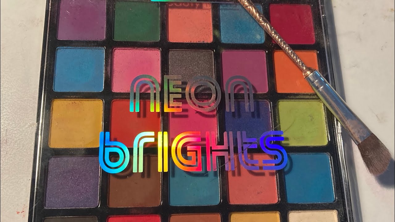 Reviewing my Neon Brights eye shadow palette from Five Below! - YouTube