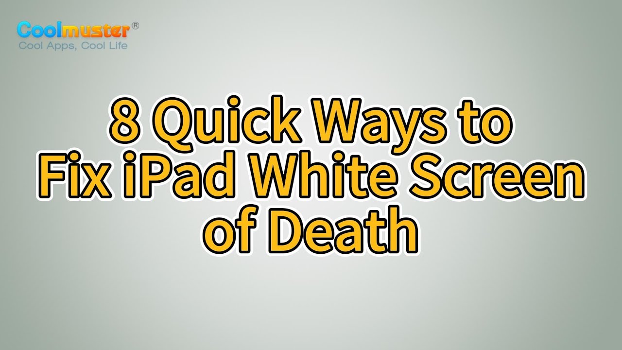 How to Fix iPad White Screen of Death in 8 Quick Ways - YouTube