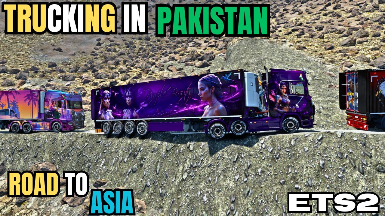 TRUCKING IN PAKISTAN MAP WITH FRIENDS IN ETS2 HEAVY TRAFFIC ON ROAD ...