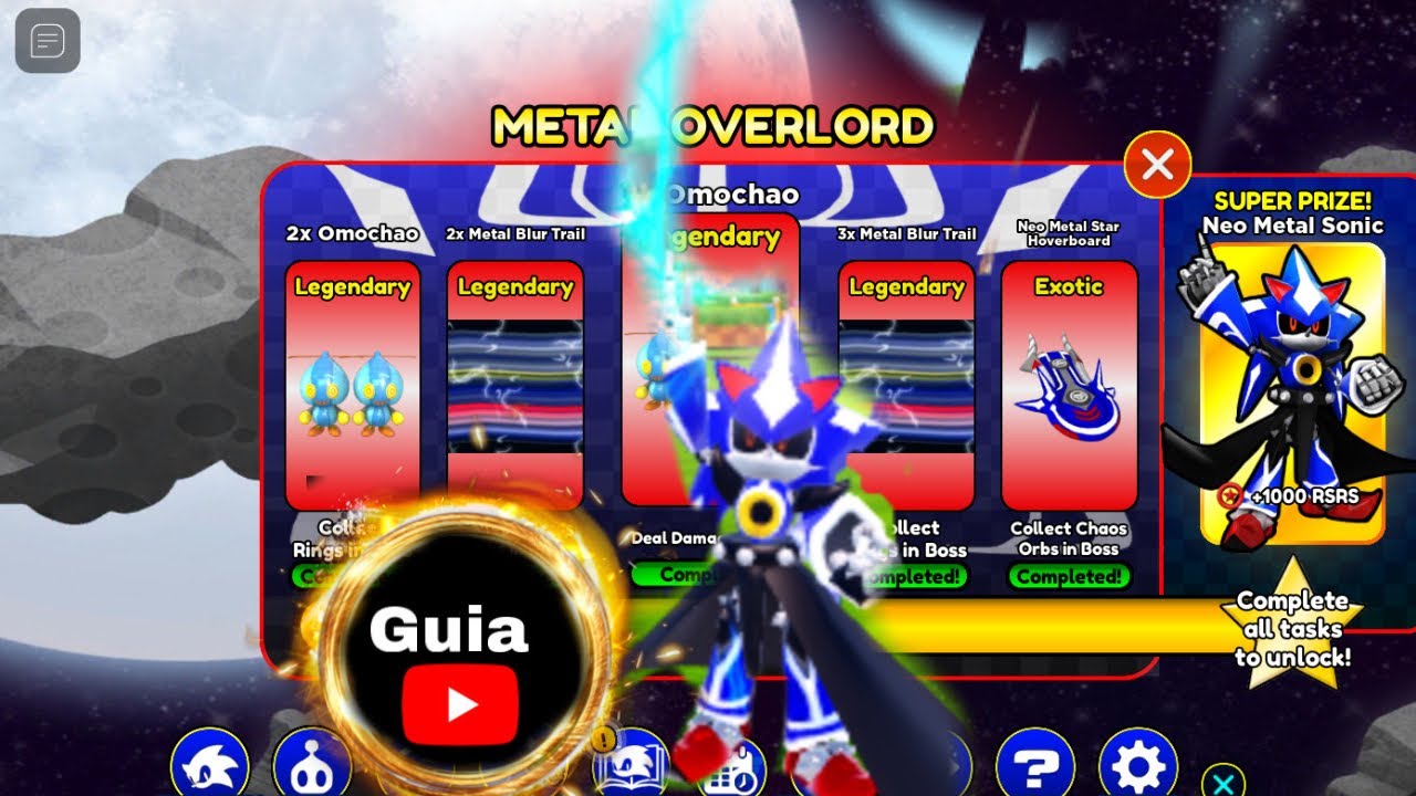 Gui para neo Metal sonic speed simulator 🦔 - YouTube