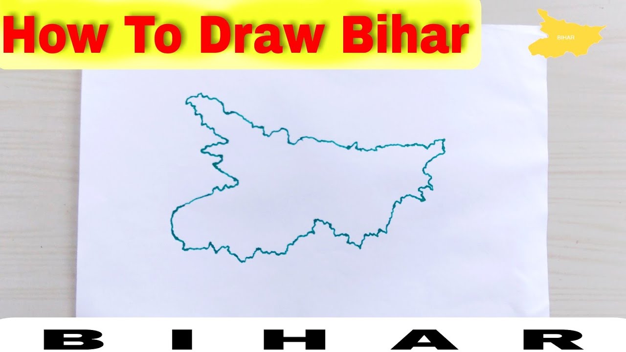 How to Draw Bihar map easy //# Bihar - YouTube