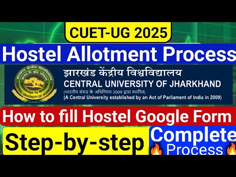 Hostel Allotment Step by step process | Central University of jharkhand | Admission Process ...