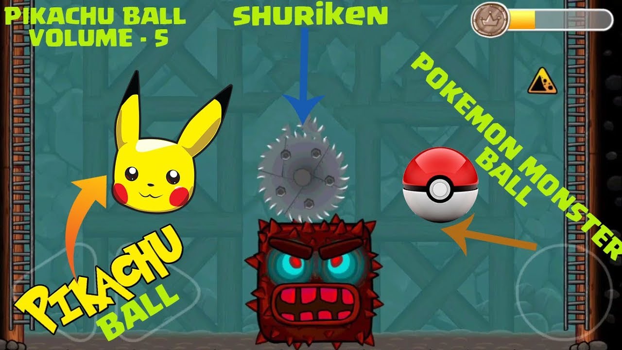PIKACHU BALL - MONSTER POKEMON BALL - SHURIKEN - Orange Ball Saved By ...