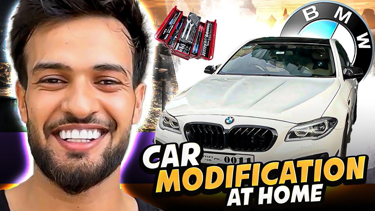 BMW CAR🚗 KO MAI GHAR PE KIYA MODIFICATION | SHADAN FAROOQUI VLOG - YouTube