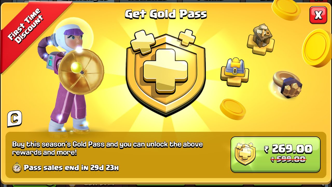 buy gold pass in 209 with new first time offer oficial @ClashOfClans ...
