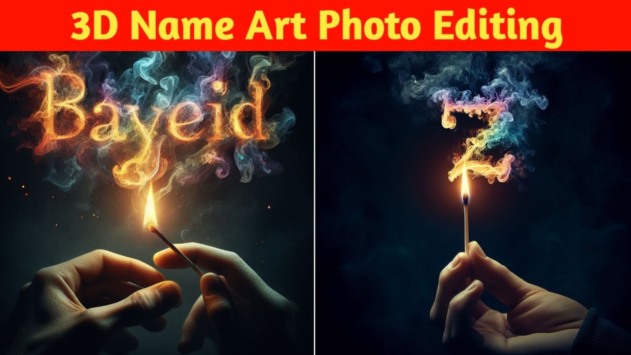 Viral 3D Fire Name Art Photo Editing Tutorial | Trending Fire Editing ...