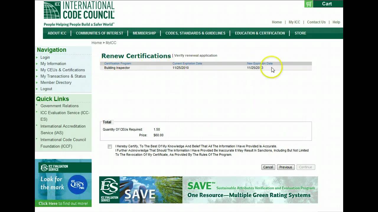 ICC - Renewing Certification - YouTube