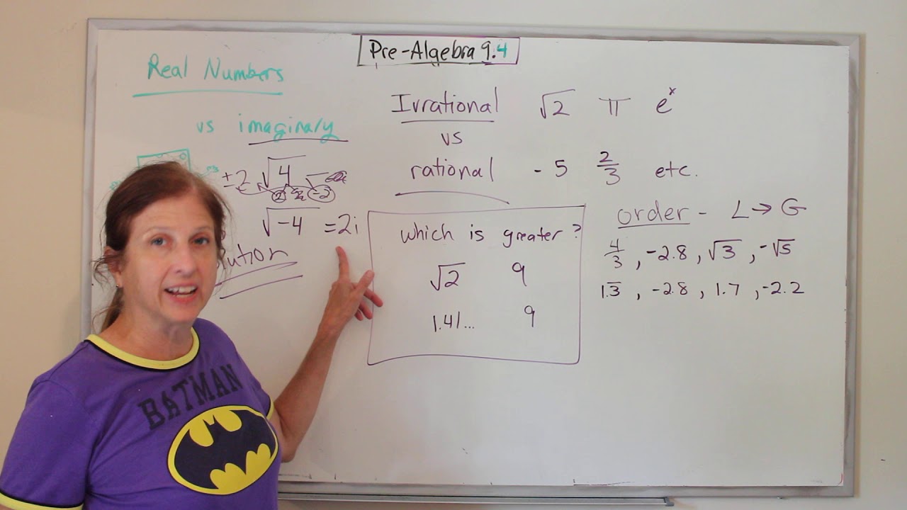 Pre-Algebra: Real Numbers vs Imaginary (9.4) - YouTube