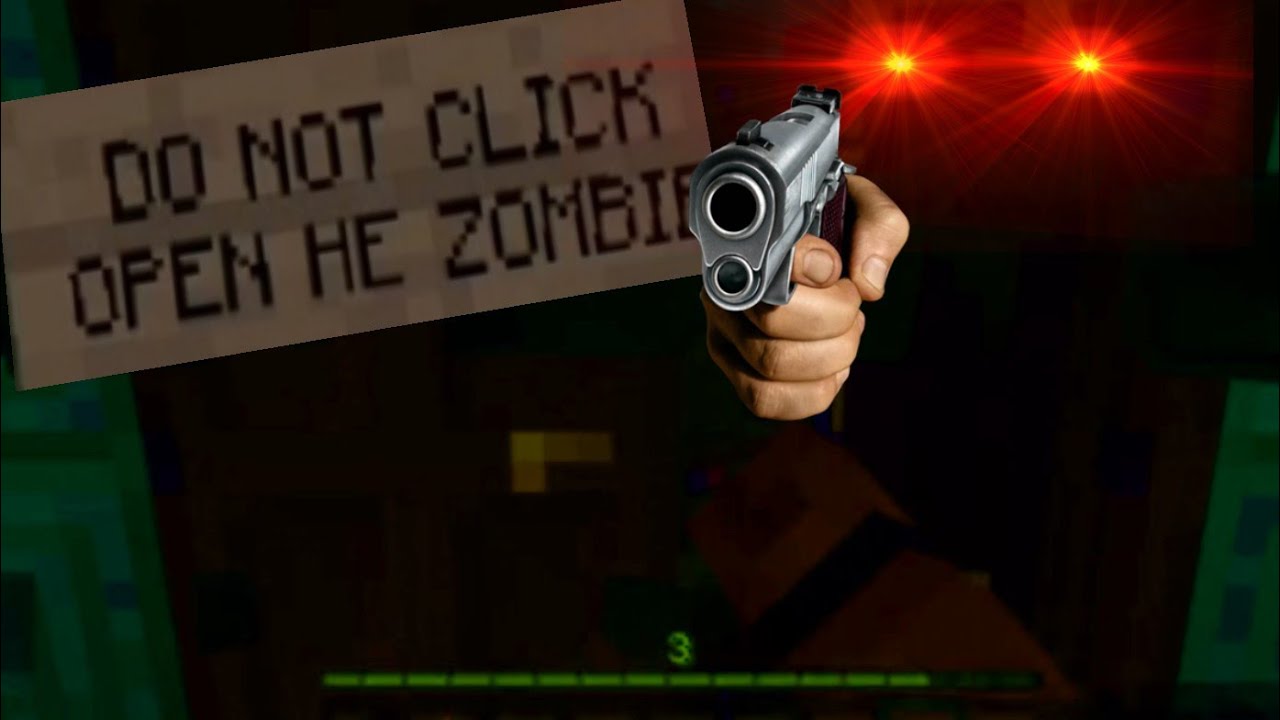 DO NOT CLICK OPEN HE ZOMBIE!!! (Minecraft Meme) - YouTube