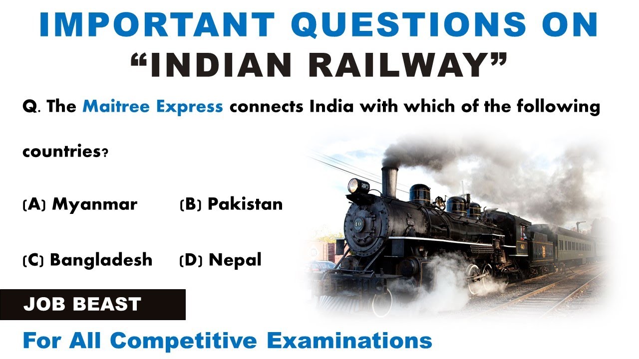 Indian Railways MCQ's | Indian Railways GK | Indian Railway MCQ ...