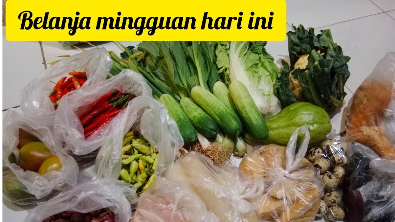 review belanjaan sayuran dari pasar - YouTube
