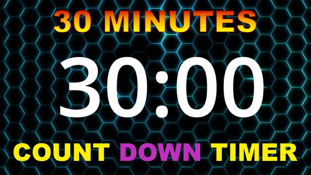 30 Minute Count Down Timer With Alarm - YouTube