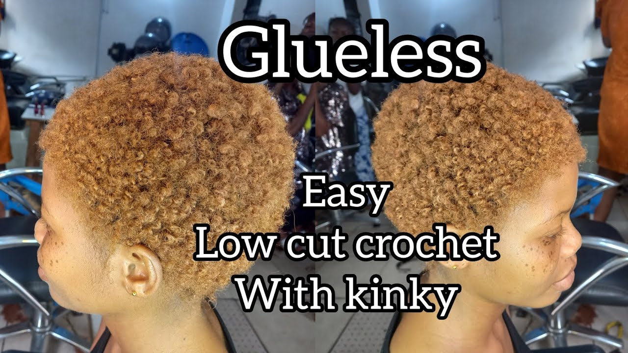 Easy low cut crochet with Kinky|Glueless| #hairtutorial #diy # ...