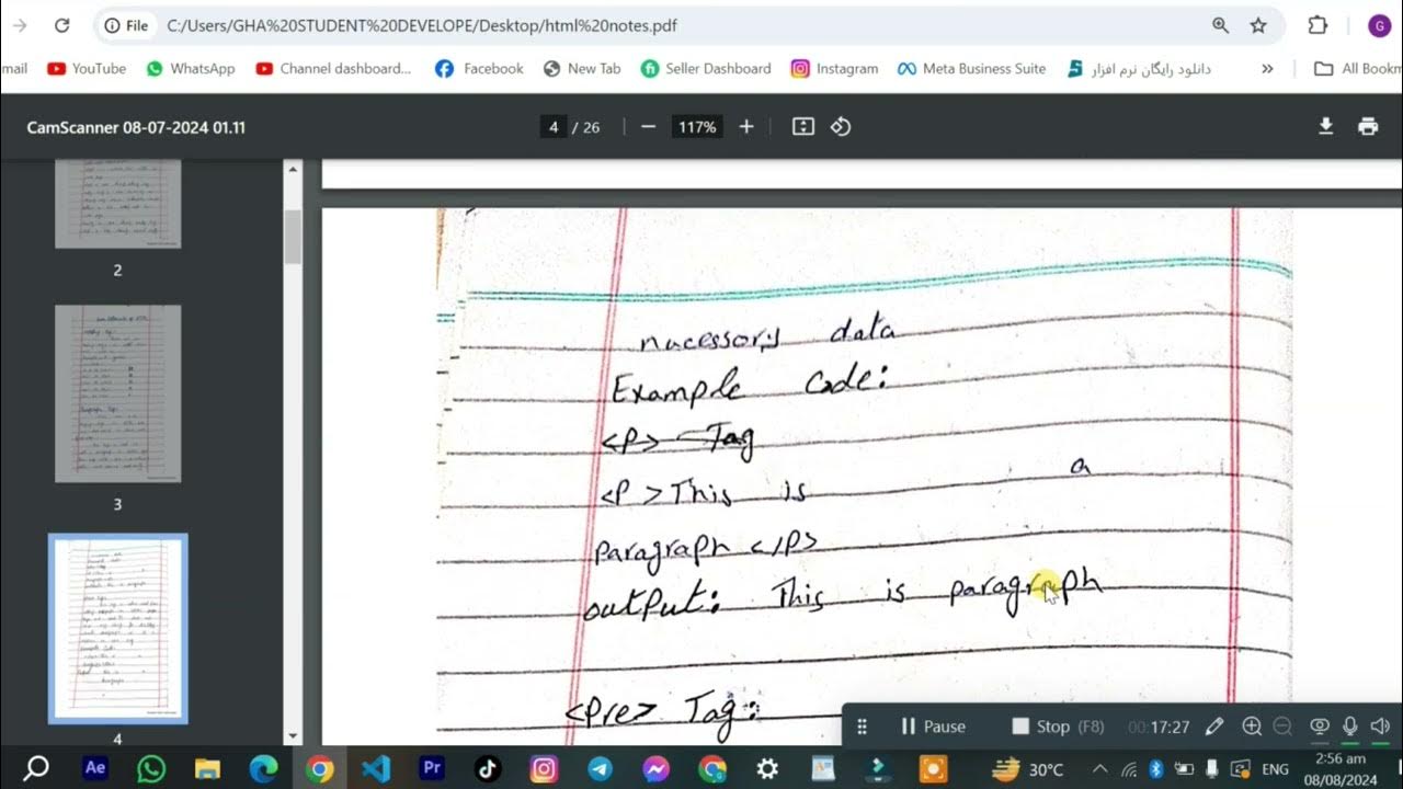 HTML cource class 2 || Basic Elements of HTML Part 1 - YouTube
