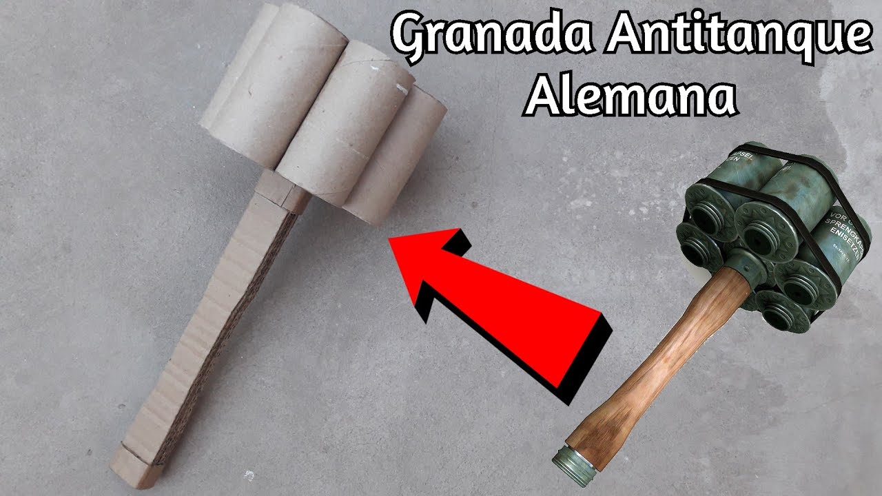 Como hacer una Granada Antitanque Alemana de carton - YouTube