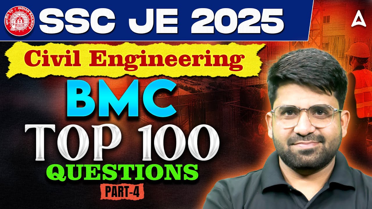 SSC JE 2025 | BMC Top 100 Questions #4 | SSC JE Civil Engineering Classes | Pramod Sir - YouTube