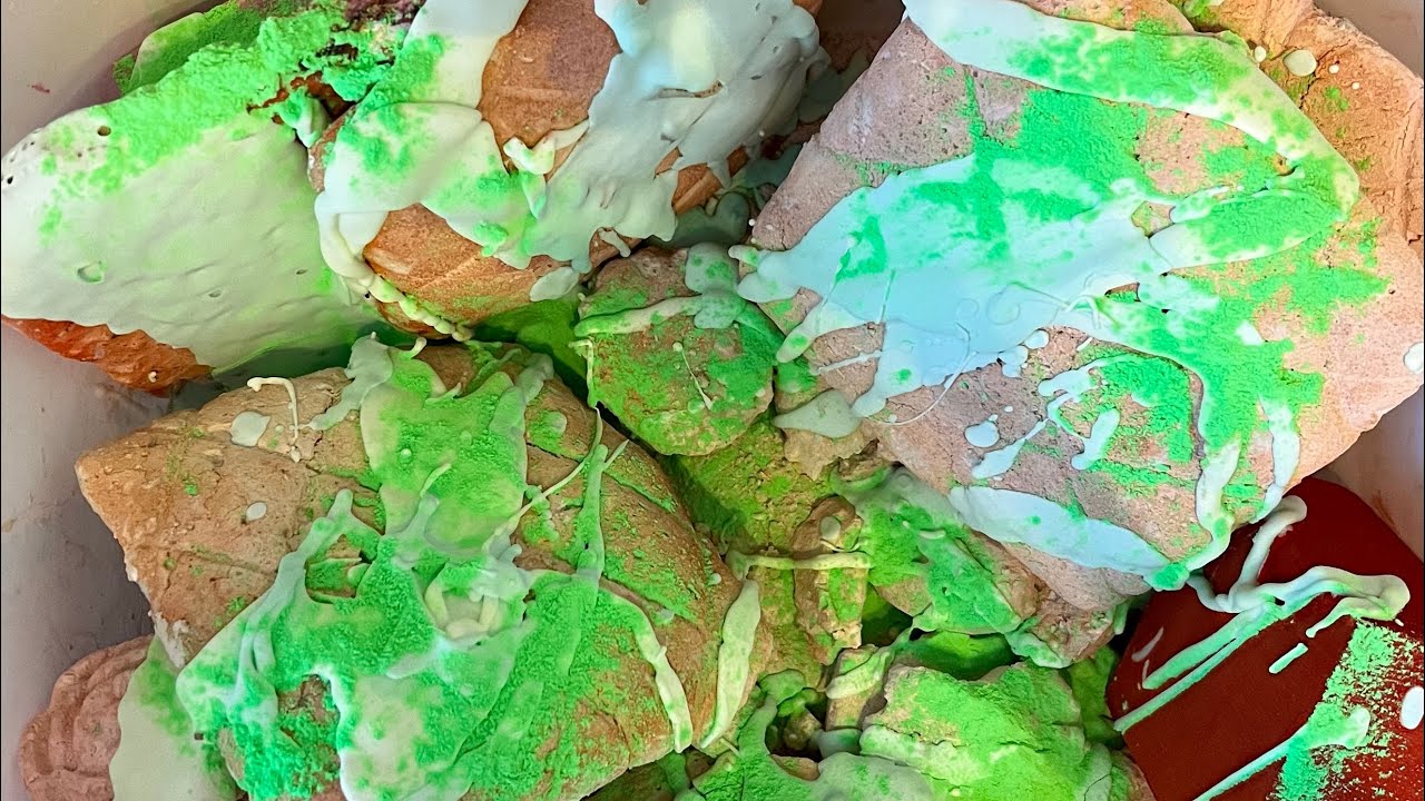Green Pillows | Hard Spri | Cornstarch Paste | Gymchalk Crush | Asmr ...