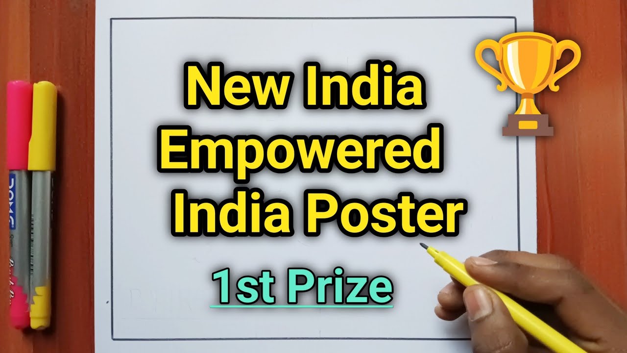 New India Empowered India Drawing / New India Empowered India Poster ...