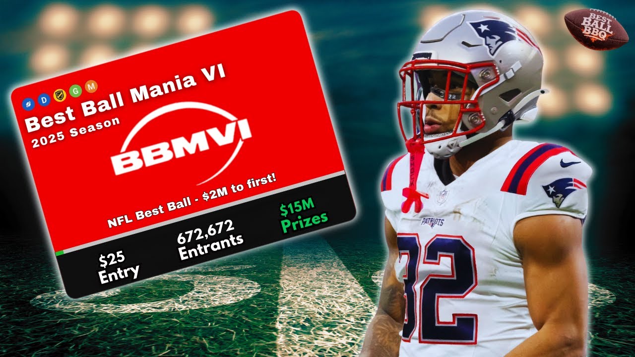 Best Ball Mania VI Monday Draft! | 2025 Redraft Rankings - YouTube