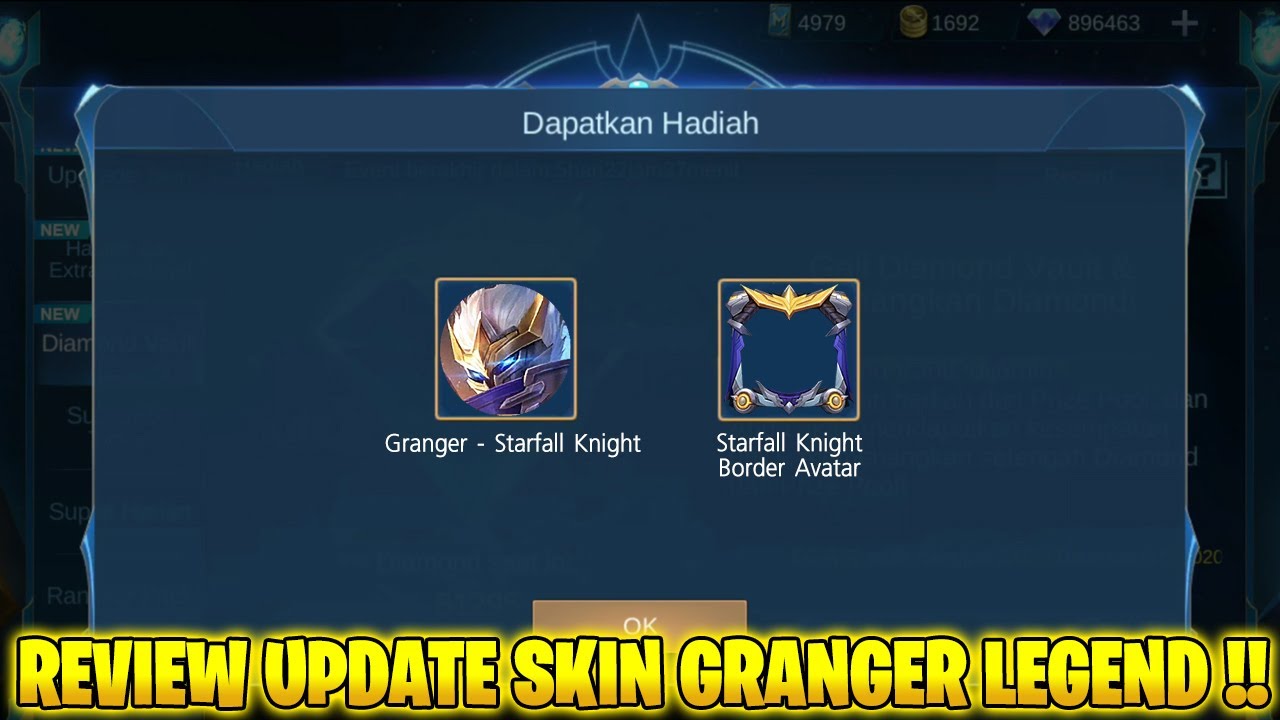 GRANGER STARFALL KNIGHT LEGEND SKIN UPDATE RECALL, SFX, BORDER & SOUND ...