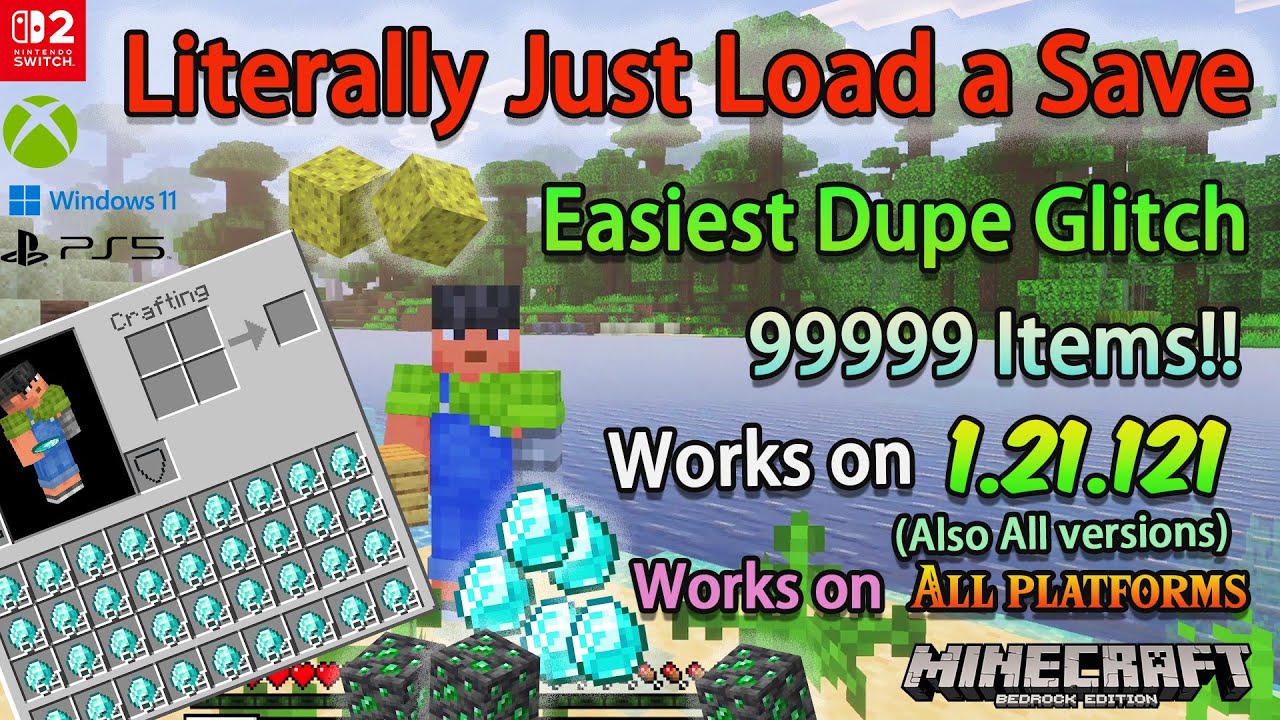 Easiest Item Duplication Glitch in Minecraft Bedrock Edition 1.21.121 ...