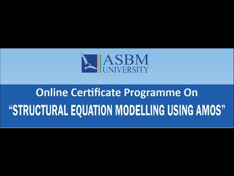 Online Certificate Programme on Structural Equation Modelling Using ...