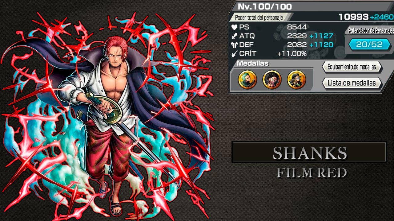 SHANKS FILM RED RED LV 100 [GAMEPLAY] - YouTube