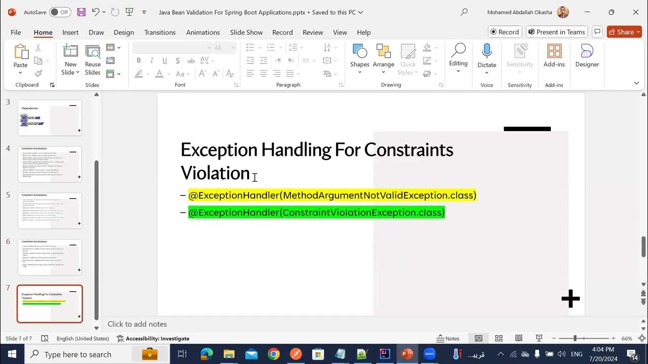 Lec49:Java Bean Validation For Spring Boot Applications - YouTube