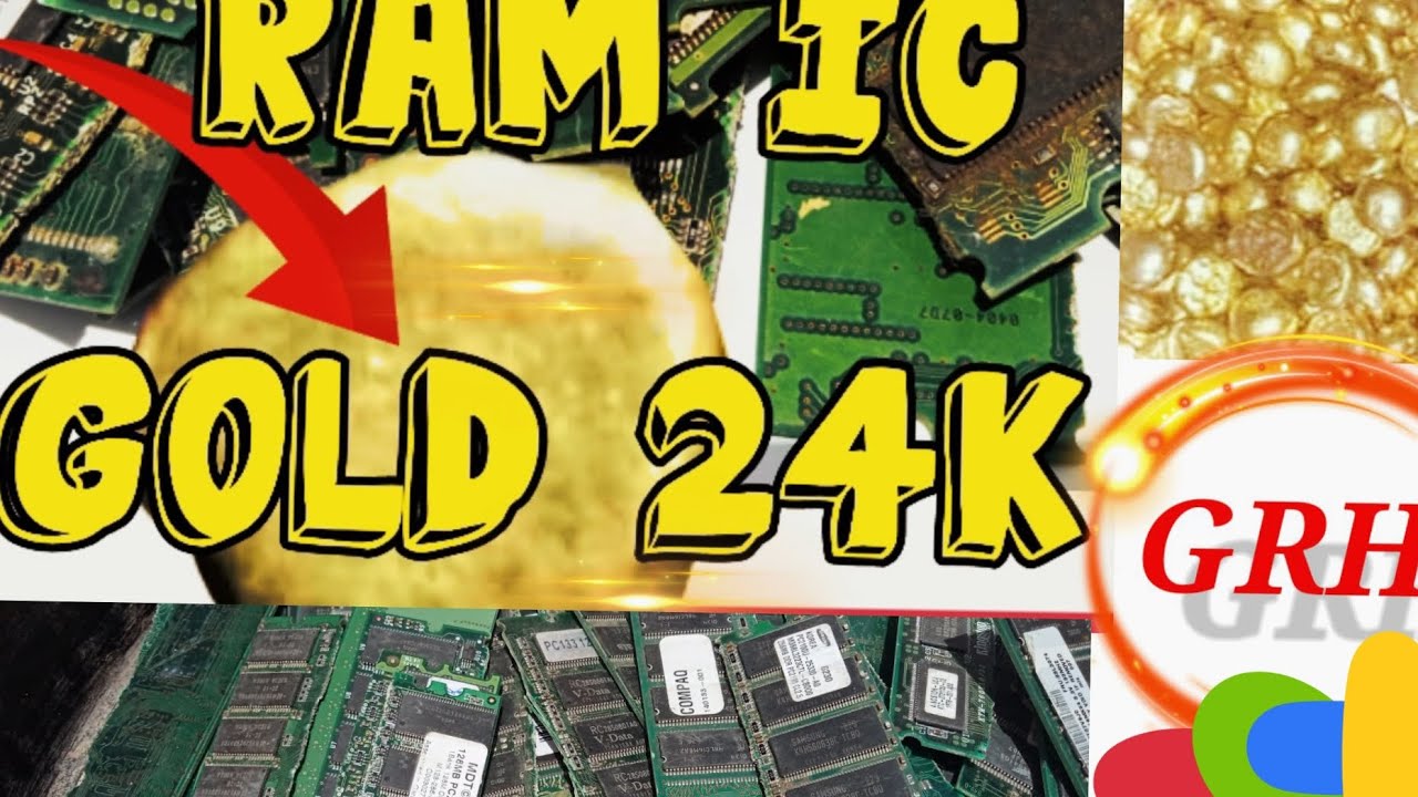 Gold recovery recycling ICS chips for gold - YouTube