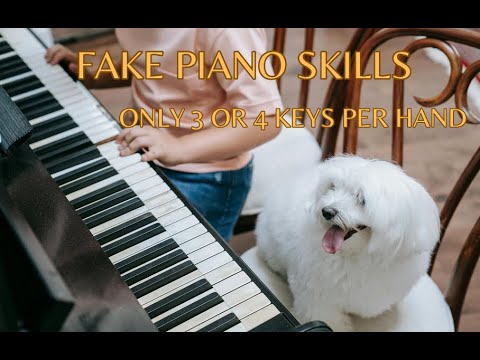 Fake Piano Skills #3 - Super easy with only 3 or 4 white keys per hand ...