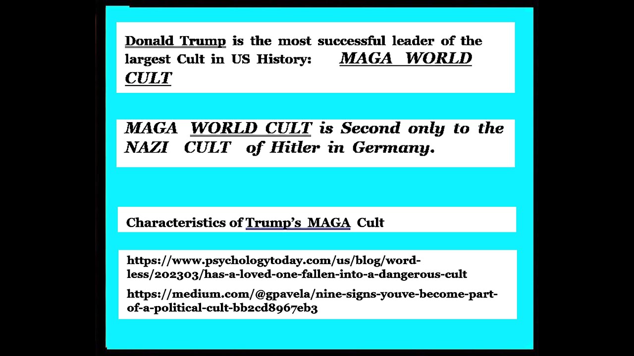 Trump's MAGA World Cult; Music Photo-Video - YouTube