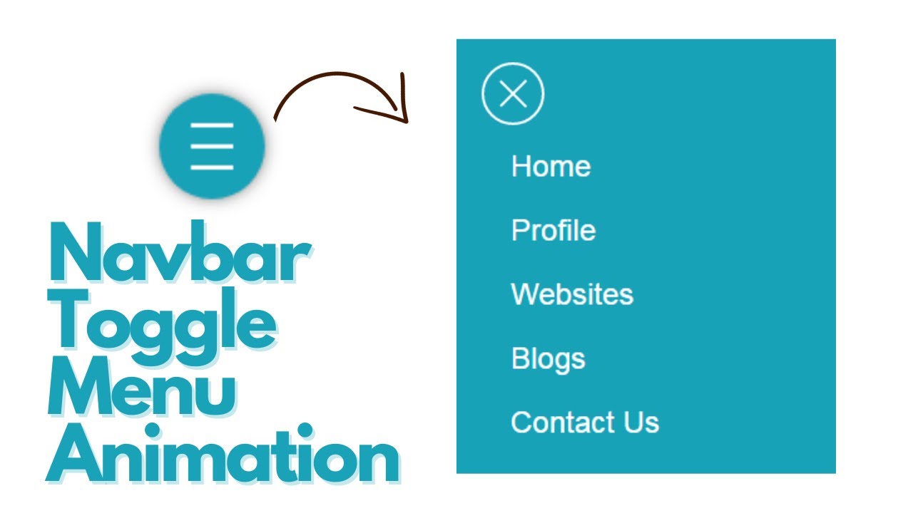 Popup Toggle Menu Animation Using Html Css And Javascript Youtube 4189