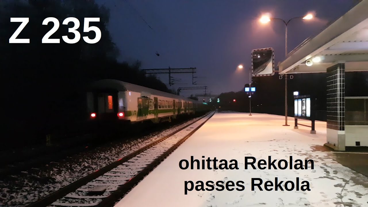 Z-juna 235 ohittaa Rekolan | Z train 235 passes Rekola | (27.1.2020 ...