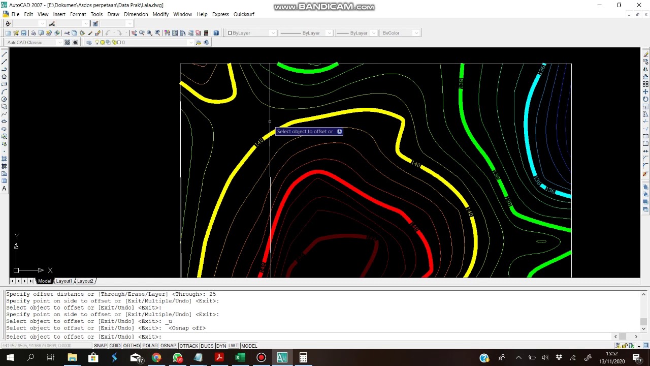 Pembuatan Peta Topografi di Autocad 2007 - YouTube