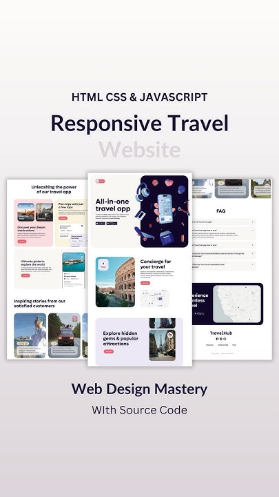 Travel Website Using HTML CSS And JavaScript #webdevelop #webdesign #htmlcsstutorial #coding ...