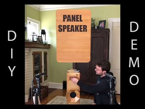 HQ Demo DIY Panel speaker system (tonewood panel, Dayton Audio exciters ...