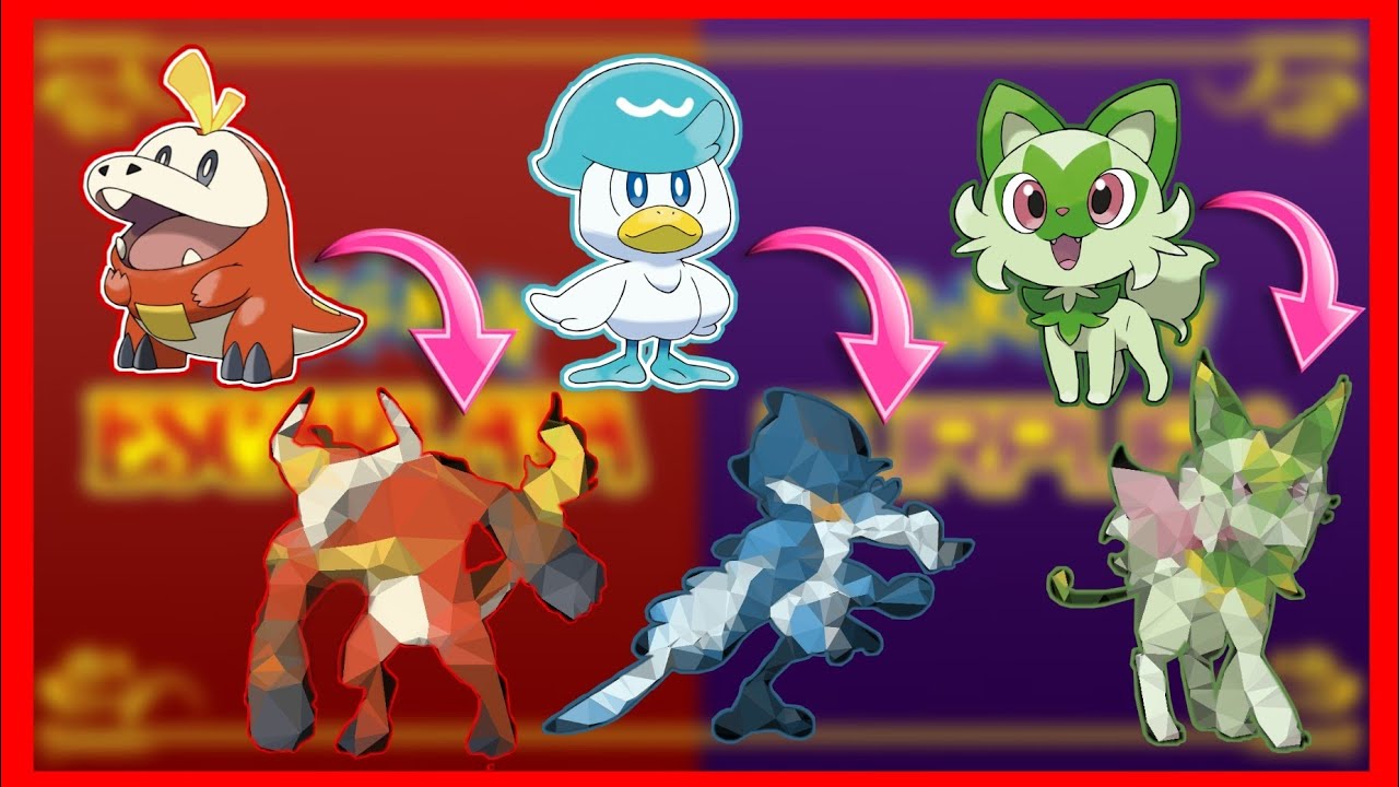 Las EVOLUCIONES DE FUECOCO, QUAXLY y SPRIGATITO son BELLISIMAS(FAN ARTS ...