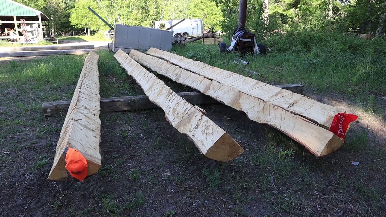 Prepping for a Timber Frame, part #3, Tango With The Timber - YouTube