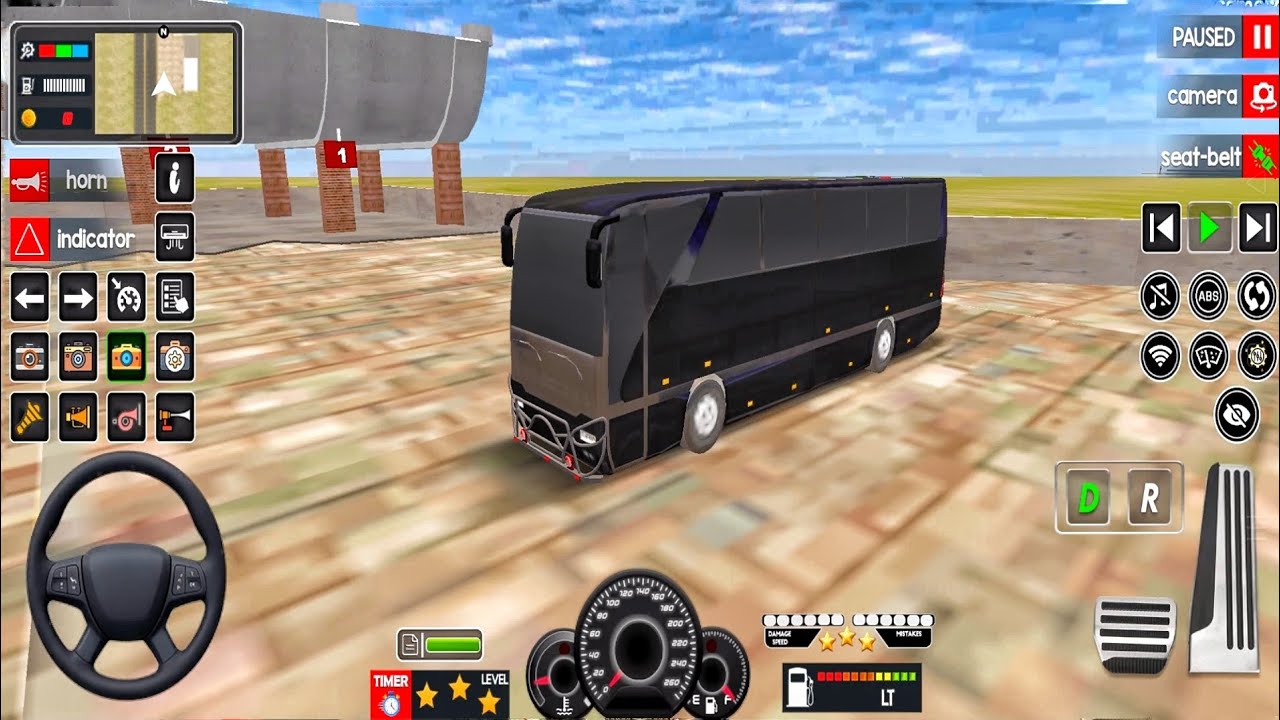 Black 🖤 bus driving/Bus Simulator Game | Pahadi Raste Par Bus Driving 🚍 ...
