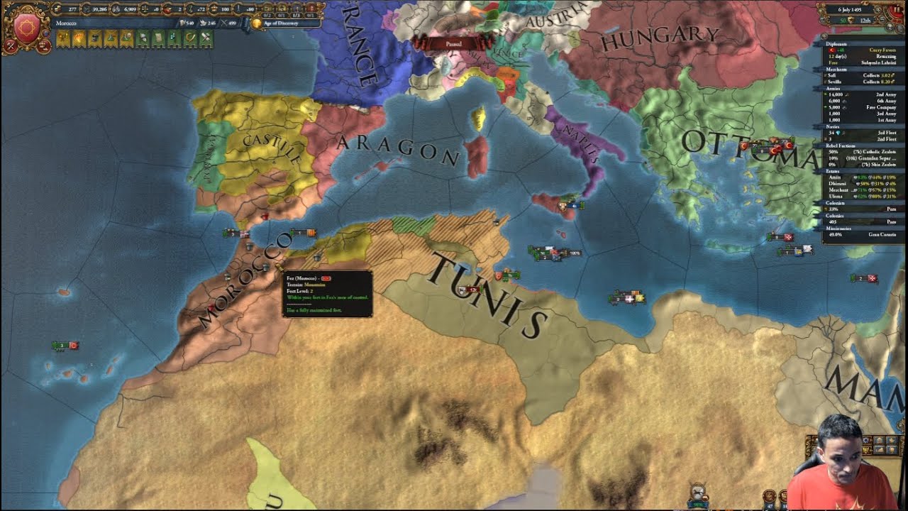 EU4 Morocco إمبراطورية المغرب #5 الهدنة مع الإسبان و إسترداد قرطبة ...